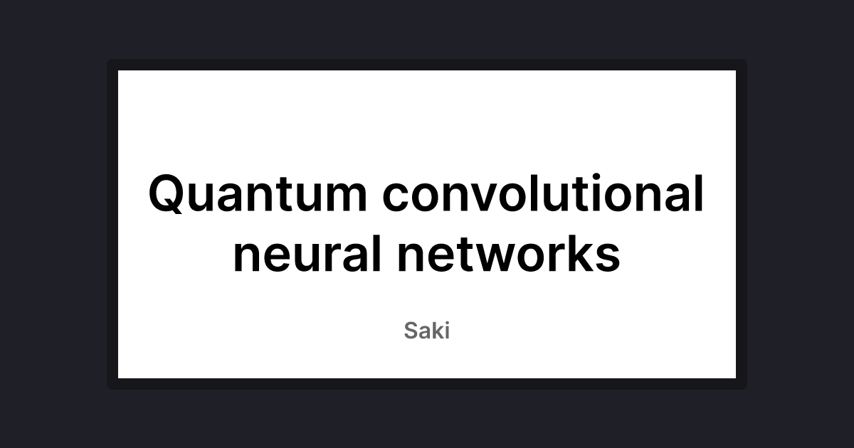 Quantum convolutional neural networks