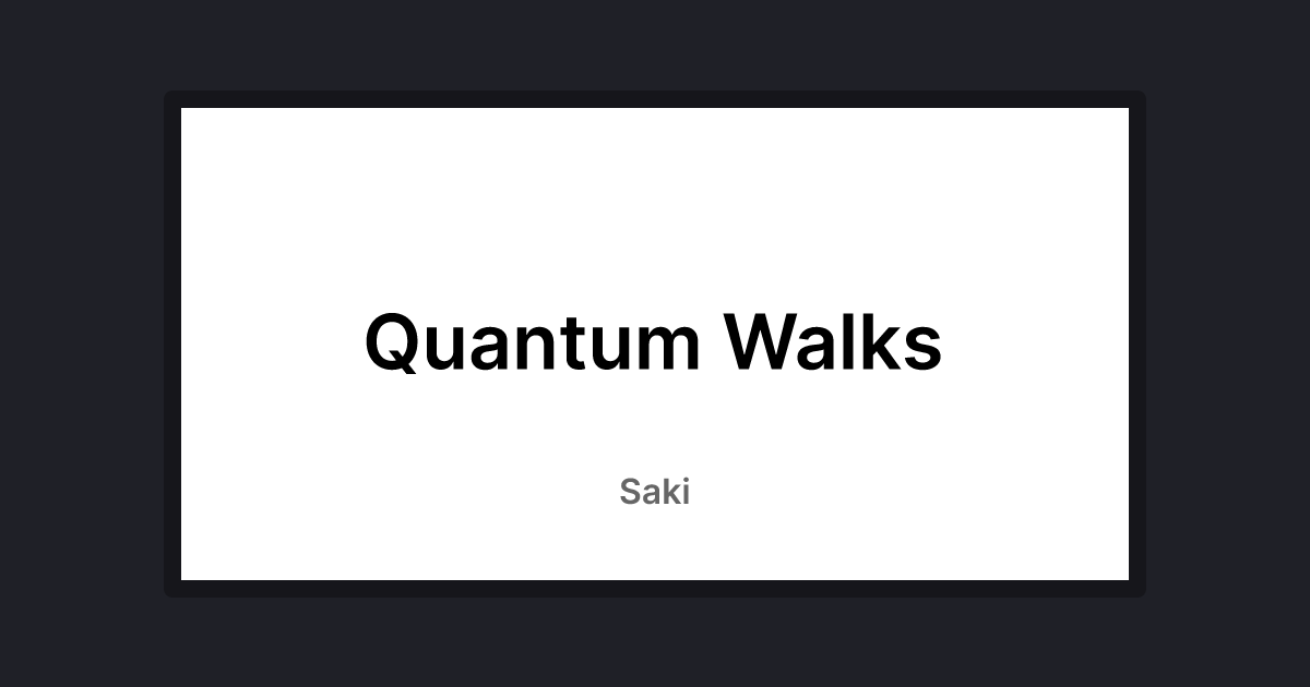 Quantum Walks